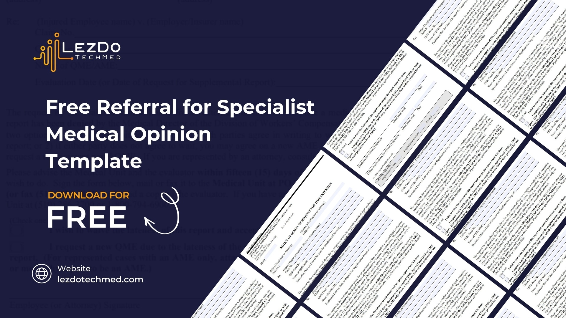 Free Referral for Specialist Medical Opinion Template - LezDo TechMed ...