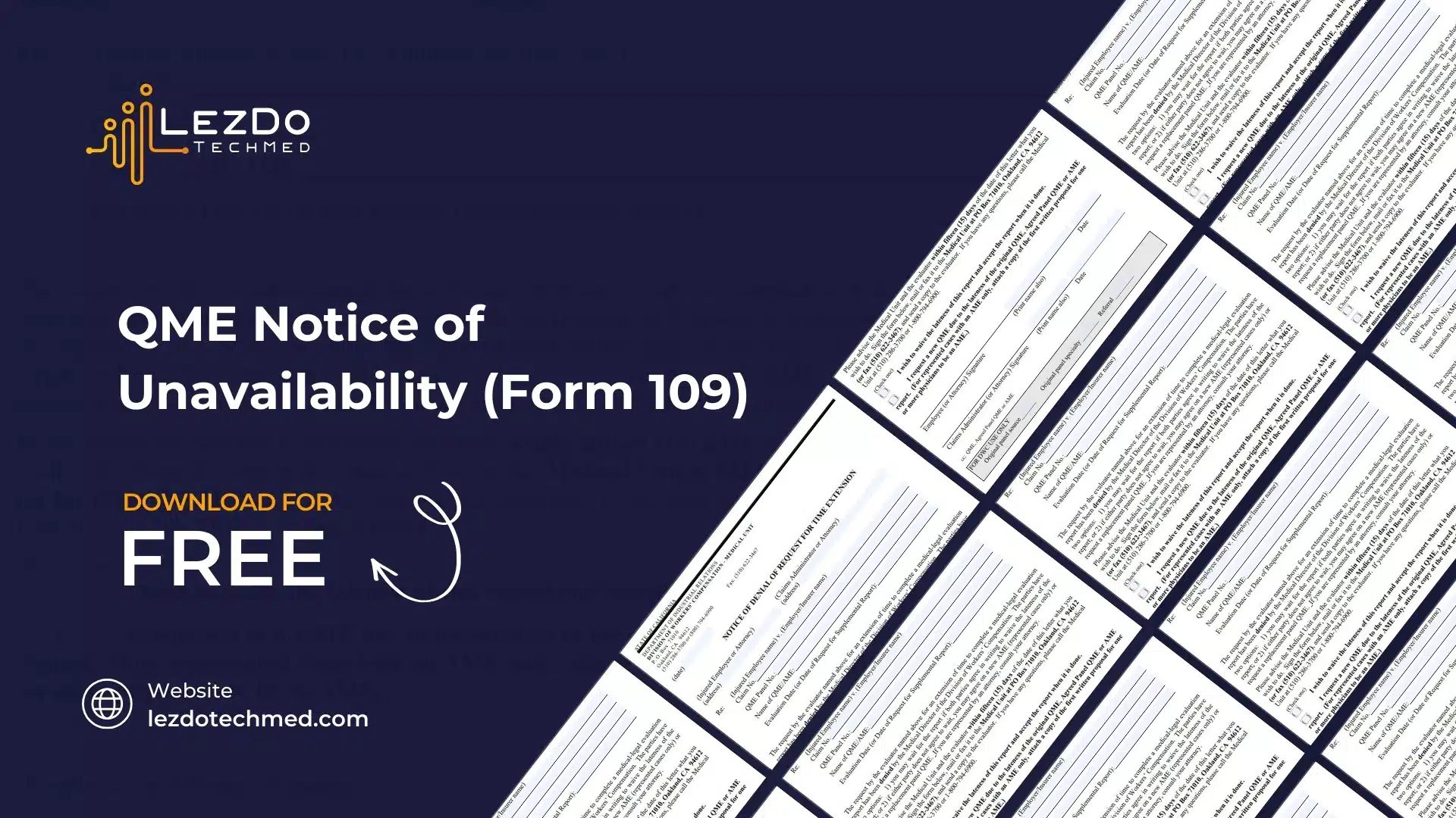 QME Notice of Unavailability (Form 109) – Free Template Download ...