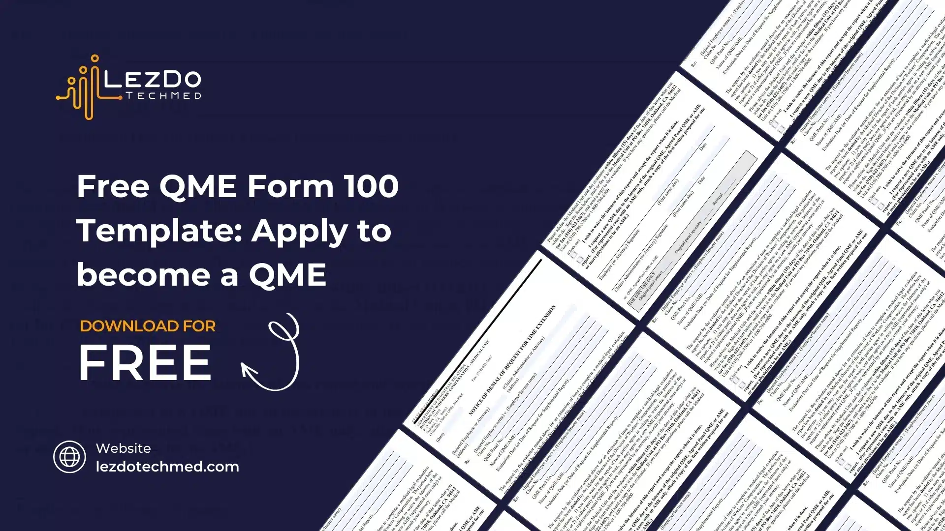 Free QME Form 100 Template – Apply to Become a Qualified Medical ...